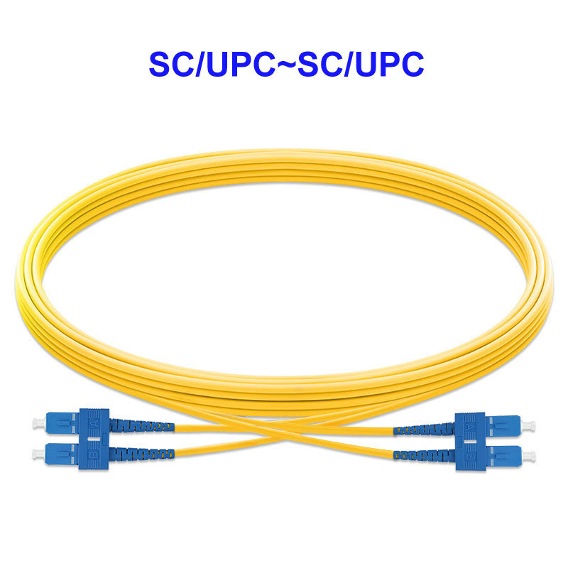 Single Mode Fiber Jumper Cable Dual Core With SC UPC Connector